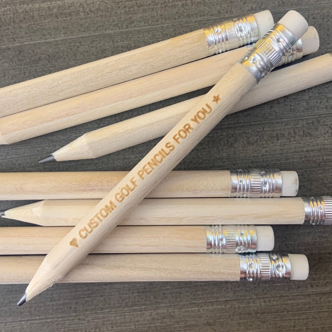 Custom Engraved Mini Golf Pencils Set of 25. Save the Date Wedding ...
