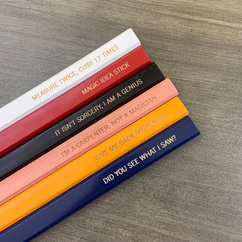 Personalized Carpenter Pencils: Funny Woodworker Gift, Set of 6 - Etsy