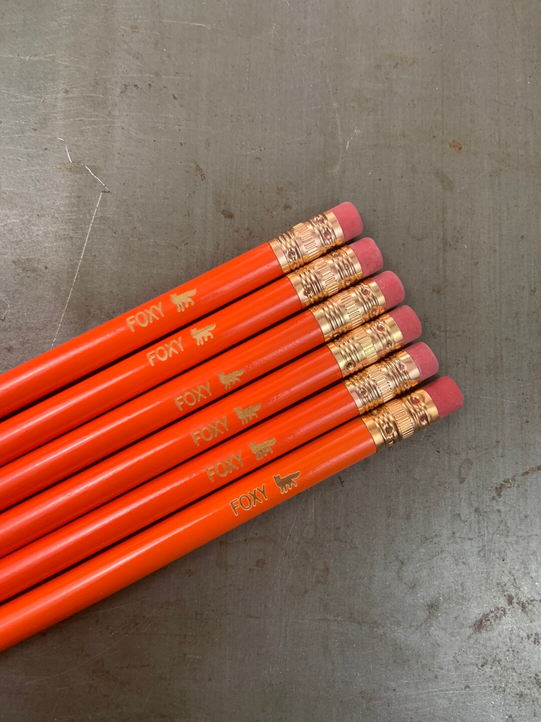 Foxy Fox Orange Set of 6 Personalized Engraved Pencils With a Fox ...