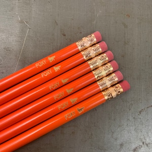 Foxy Fox Orange Set of 6 Personalized Engraved Pencils With a Fox ...