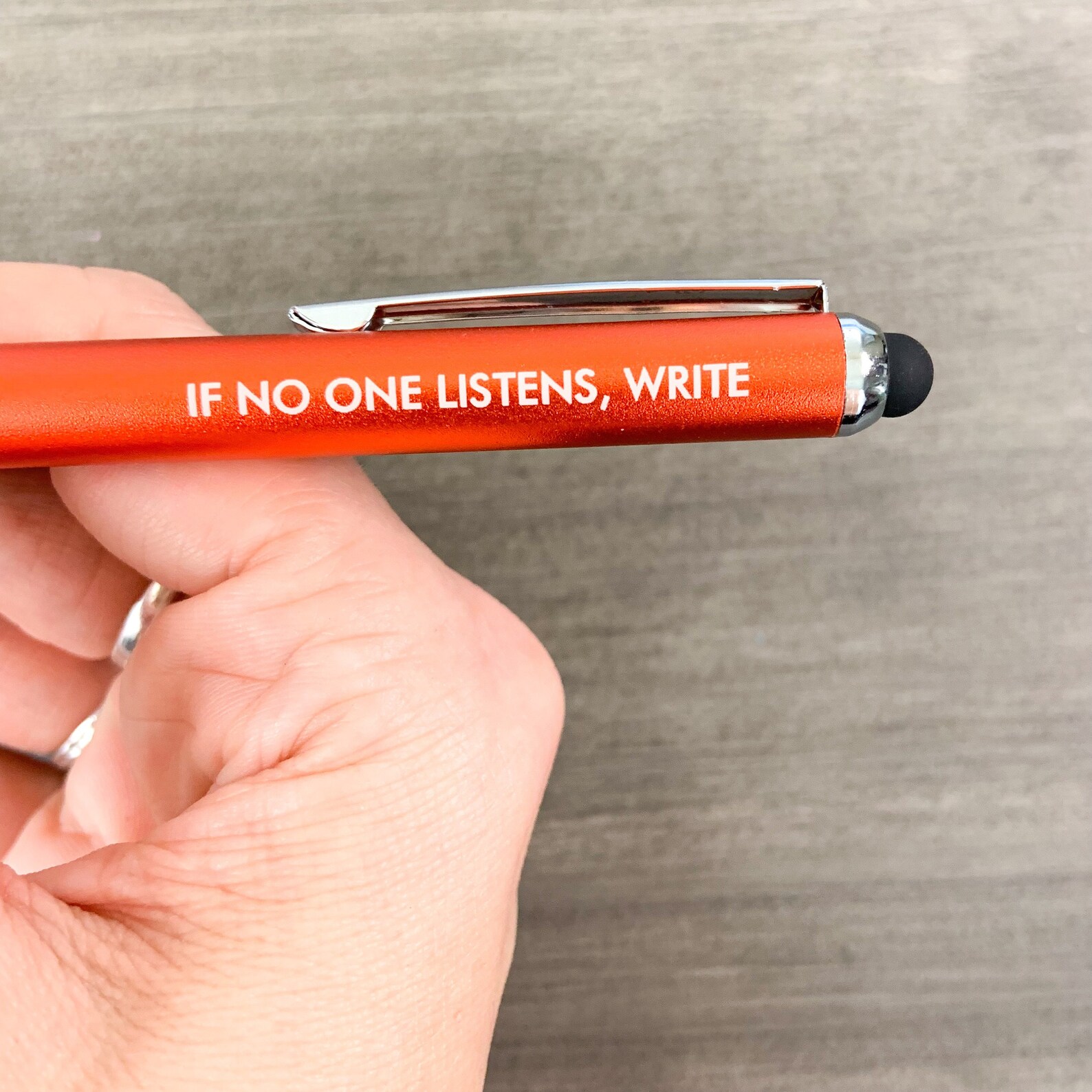 If No One Listens Write. Personalized Pen With Stylus. Black - Etsy