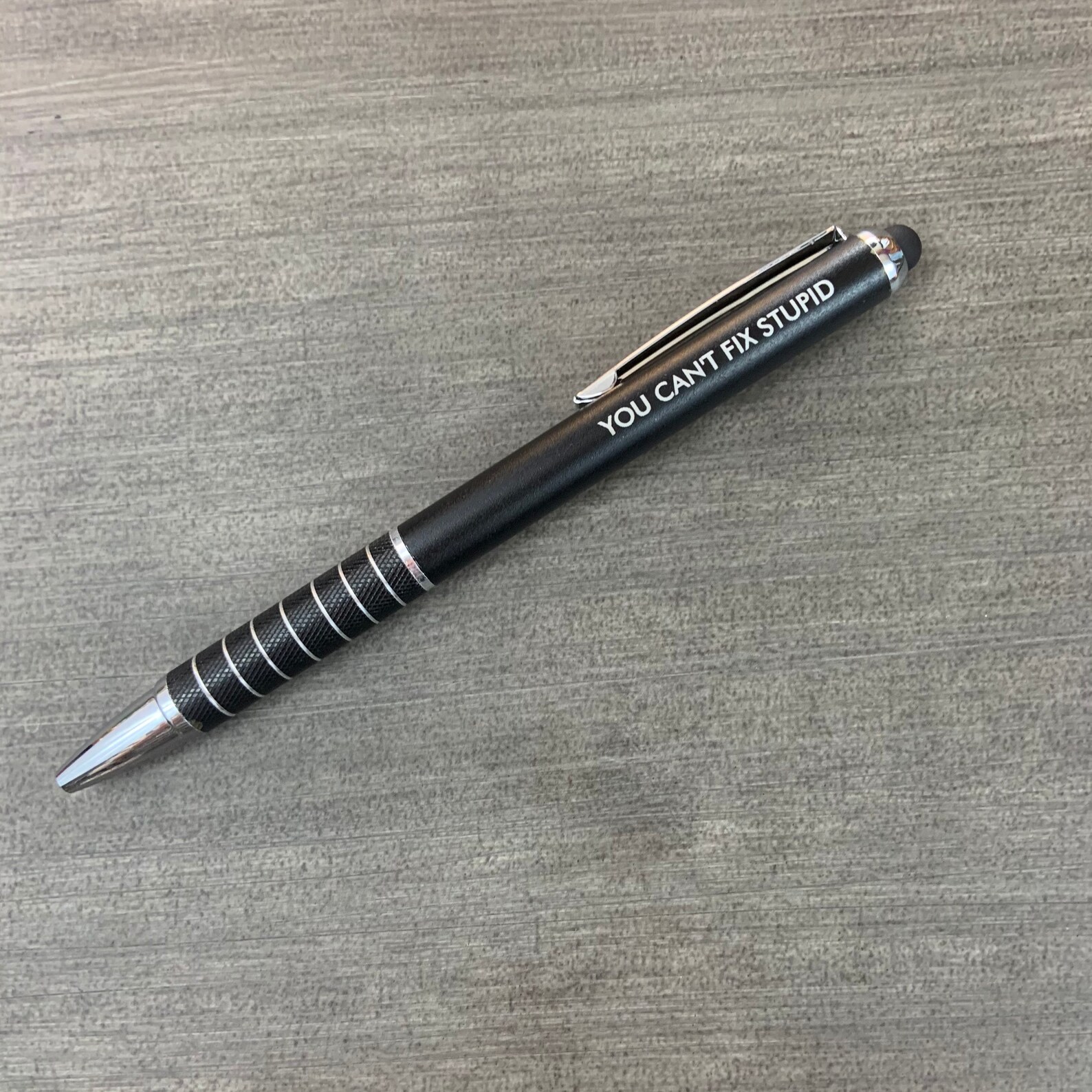 You Cant Fix Stupid Black Stylus Pen With Black Ink. Smooth - Etsy