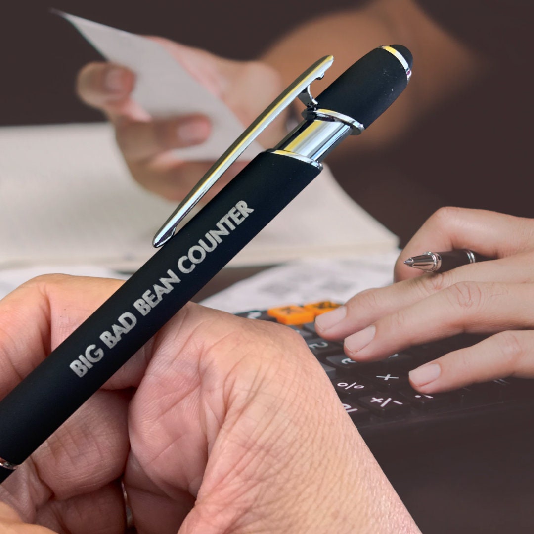 National Bean Counter Day Big Bad Bean Counter Pen Stylus Black Ink ...