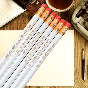 Engraved Author Pencils: Writer's Gift Set - Etsy
