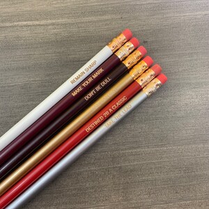 Pencil Pun Pencil Set, 6 Pencils. Multicolor, Multi Quote. #2 Lead. - Etsy