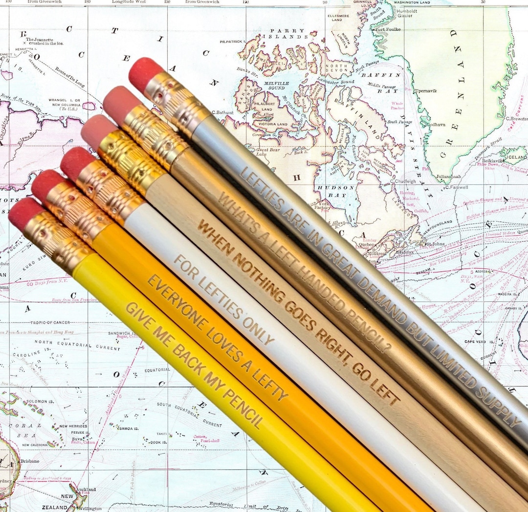 Left Handed Pencils: Lefty Gift Set of 6 - Etsy