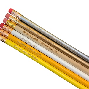 Left Handed Pencils: Lefty Gift Set of 6 - Etsy