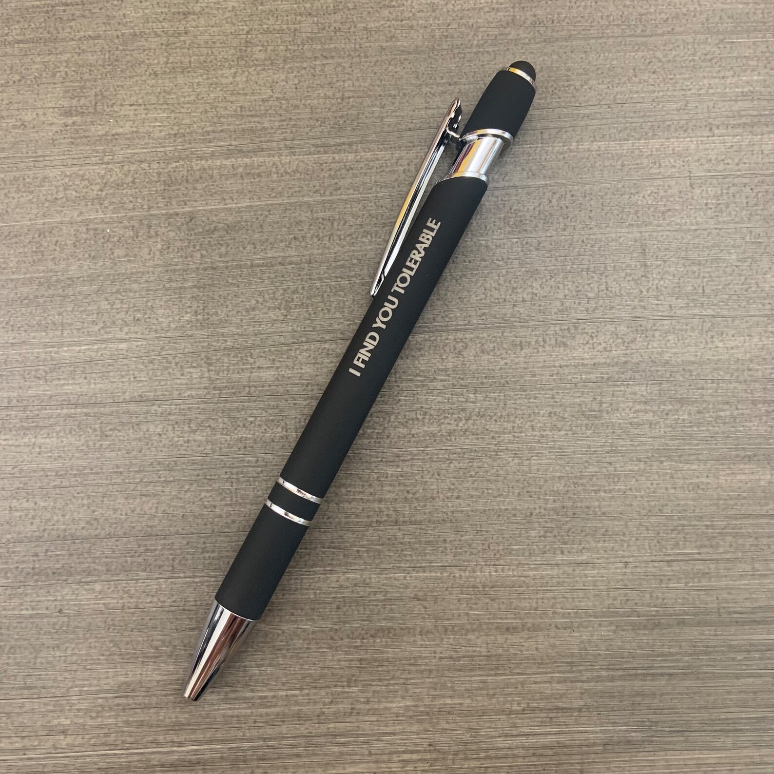 I Find You Tolerable Stylus Pen. Black Ink Inside. Funny Romantic Gift ...