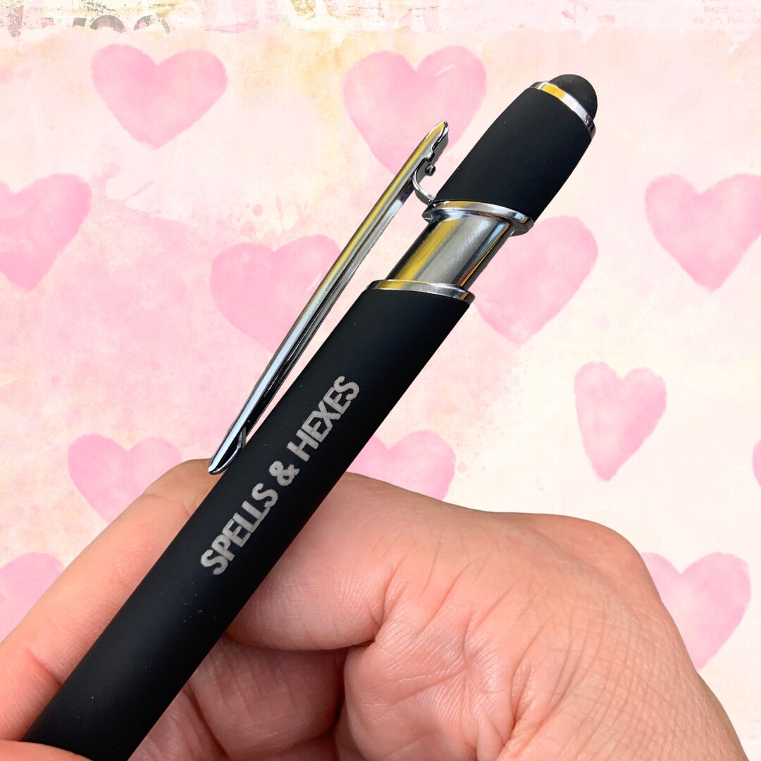 Spells and Hexes Stylus Pen. Black Ink Inside. Planner Pen. Witch Gifts ...