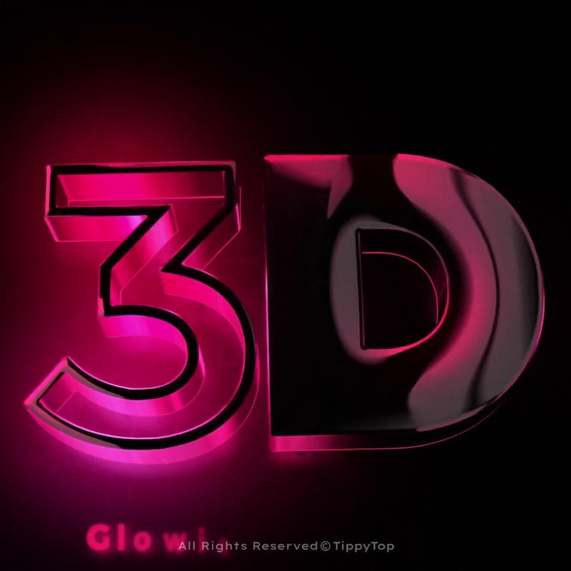 Custom Glowing 3d Logo - Etsy