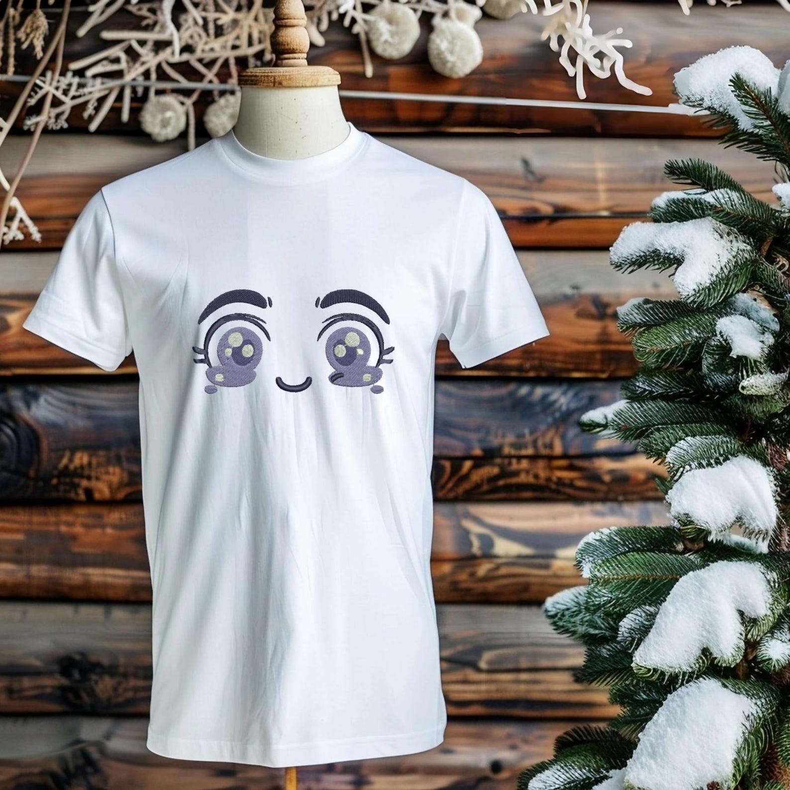 Doll Face Machine Embroidery Design Kawaii Character Embroidery Smiley ...