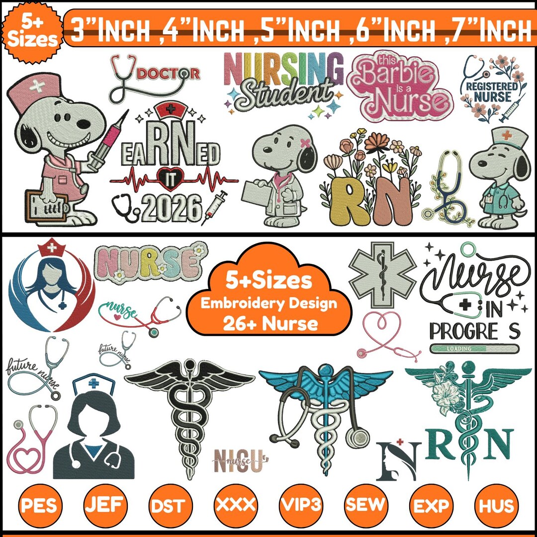 Nurse 2026 Machine Embroidery Design Nursing Embroidery Nurse ...