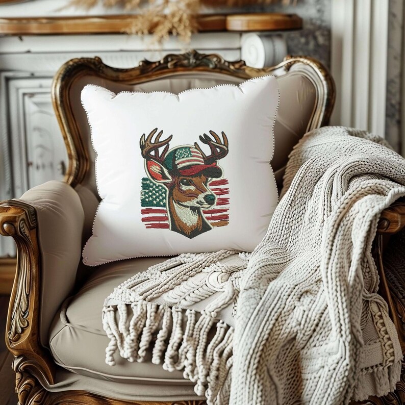 Deer Hunting Machine Embroidery Designs Buck Deer Head Embroidery ...