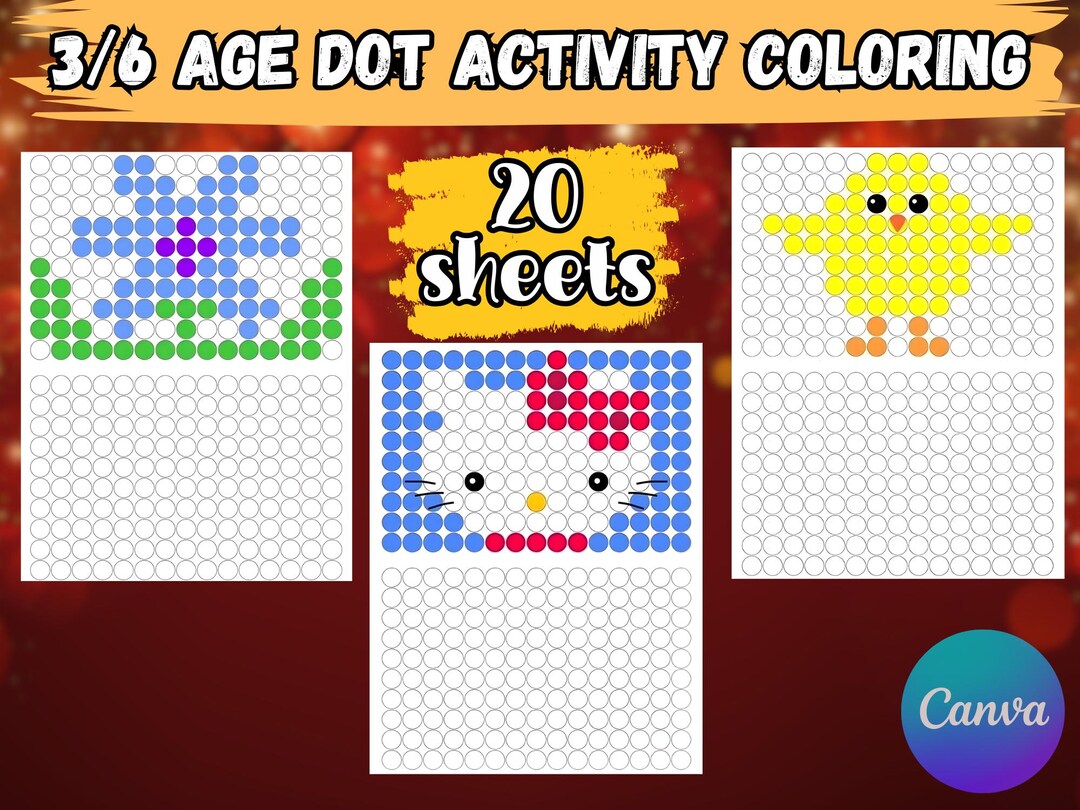 Dot Marker Coloring Activity Pages Kids Coloring Page Digital Coloring ...