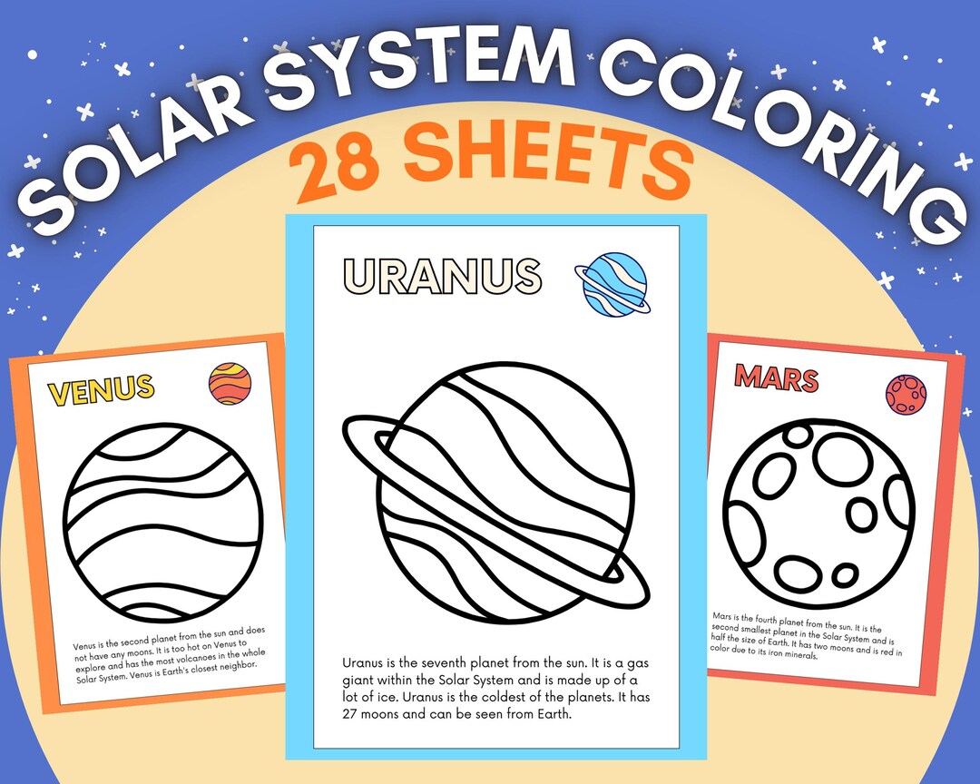 Solar System Model Coloring, 28 DIY Kids Paper Crafts, Kids Coloring ...