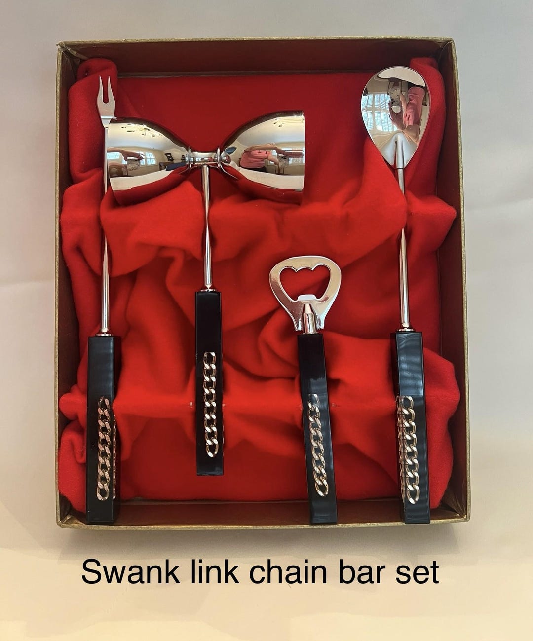 Vintage Swank Link Chain Lucite Handle Bare Set - Etsy