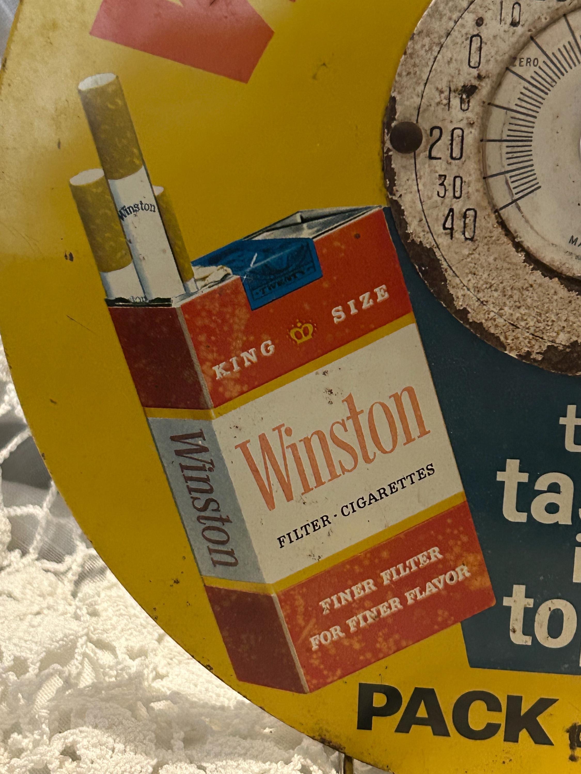 Original 1950s Winston Cigarettes Advertising Thermometer – WORKING ...