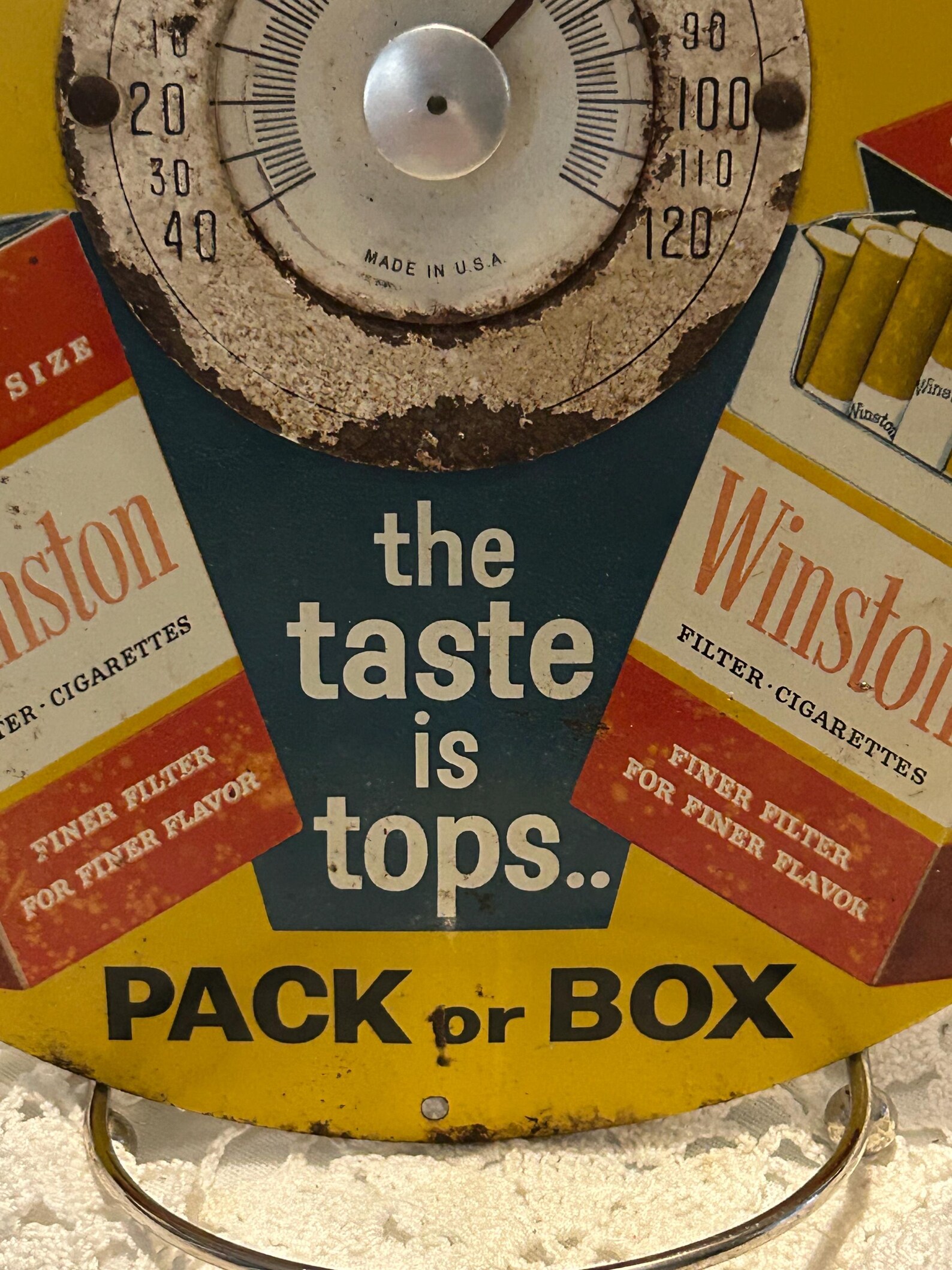 Original 1950s Winston Cigarettes Advertising Thermometer – WORKING ...
