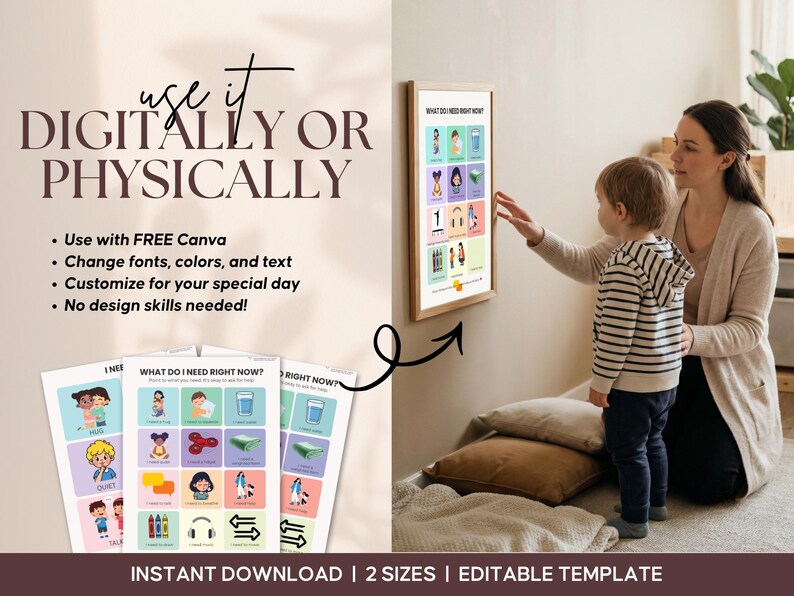 Calm Down Choice Board | Visual Support for Autism, ADHD, Nonverbal ...