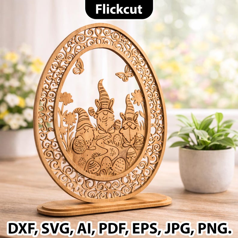 Easter Bunny Laser Cut File SVG Bundle, Easter Ornament Spring Decor ...
