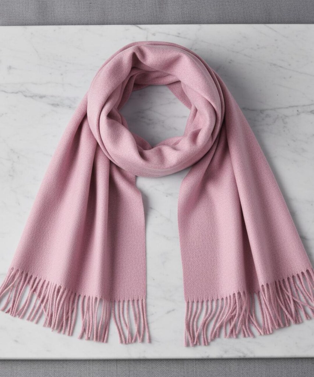 Pink Cashmere-feel Scarf for Women • Soft Warm Wool Blend Wrap ...