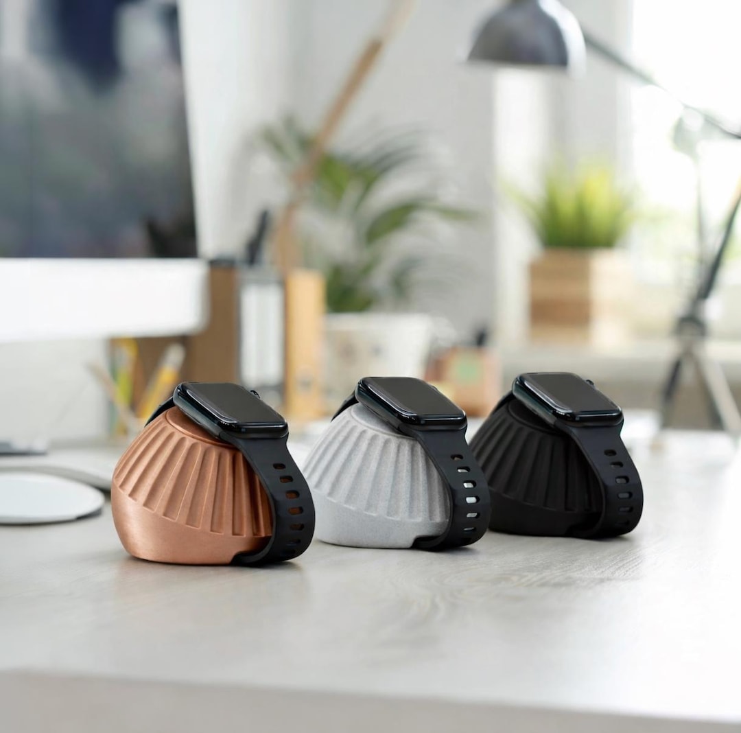 Modern Apple Watch Stand, 3D Printed Minimalist Charger Dock, Japandi ...