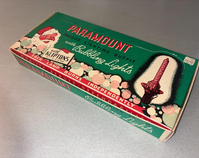 Vintage 1960's Paramount Christmas Light Set With Bubble Lights With ...