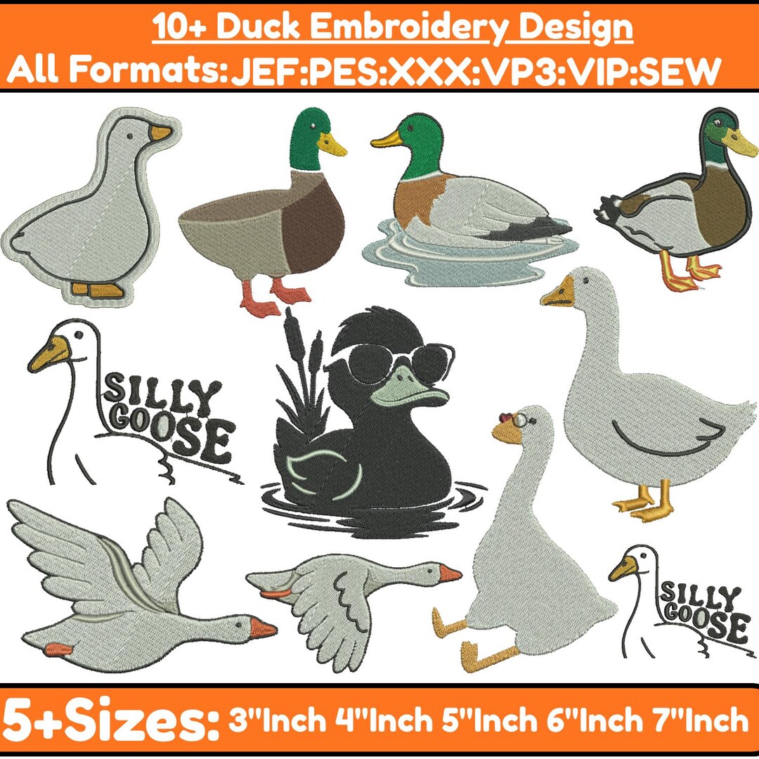 Wacky Duck Splash Machine Embroidery Designs Baby Ducks Embroidery ...