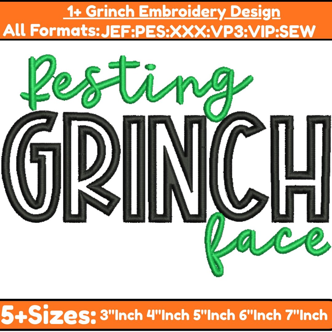 Grinch Machine Embroidery Design Dancing Grinch Pattern Christmas ...
