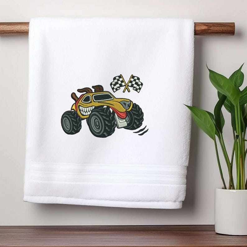 Animal Monster Truck Machine Embroidery Designs Monster Truck Applique ...