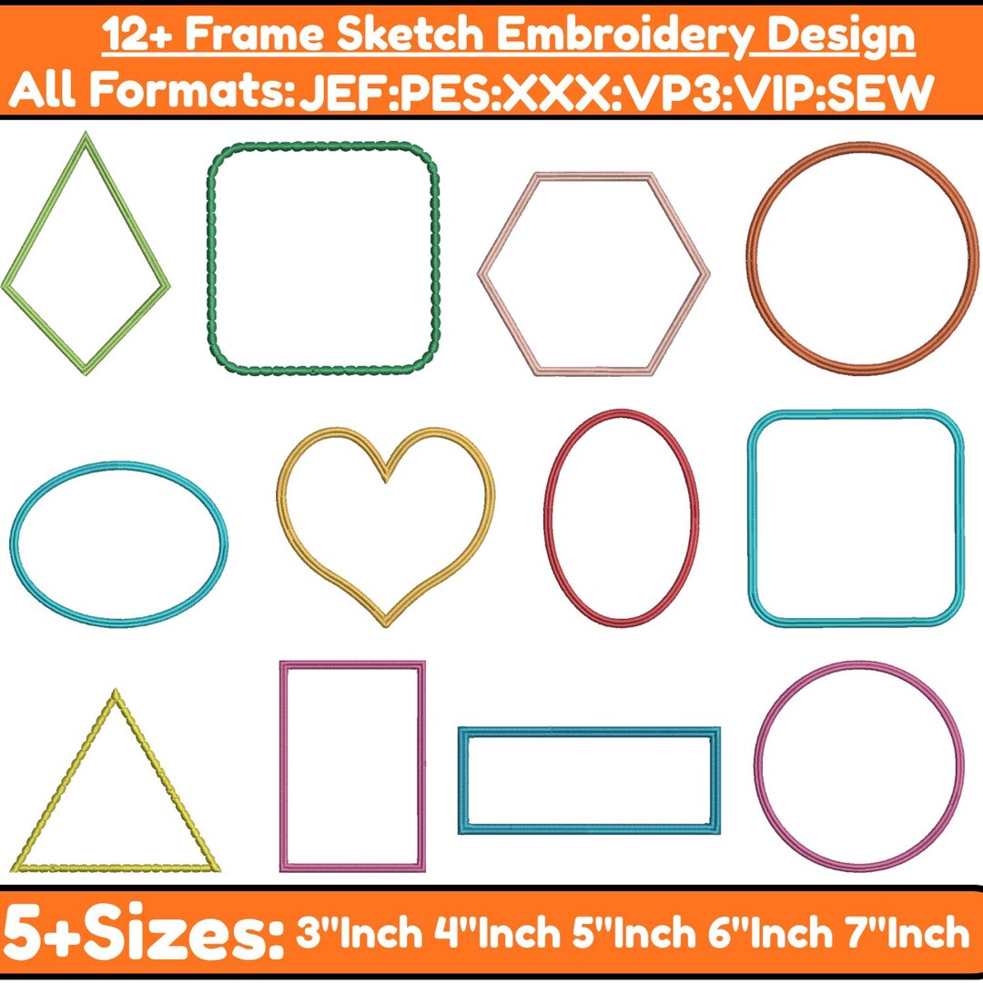 Shapes & Borders Machine Embroidery Designs Shape Logo Embroidery ...