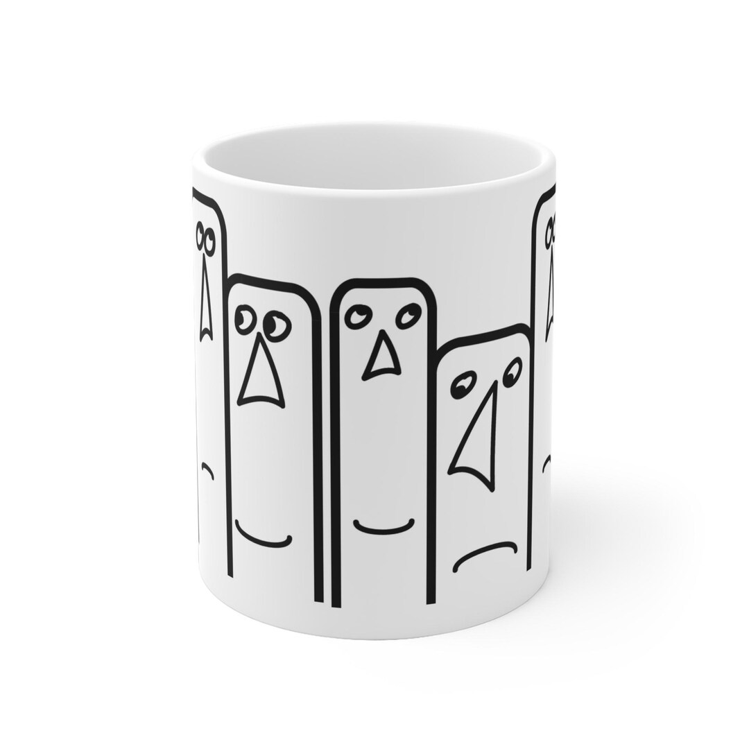 Ceramic Cup Funny Faces, Funny Faces Mug, Ugly and Crazy Mood Ceramic ...