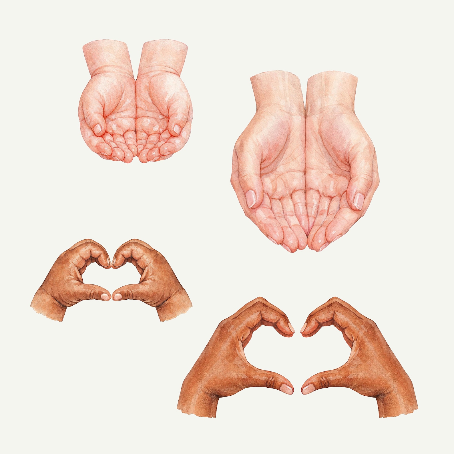 100+ Family Hands Bundle Clipart, Perfect for Nursery Decor & Family ...