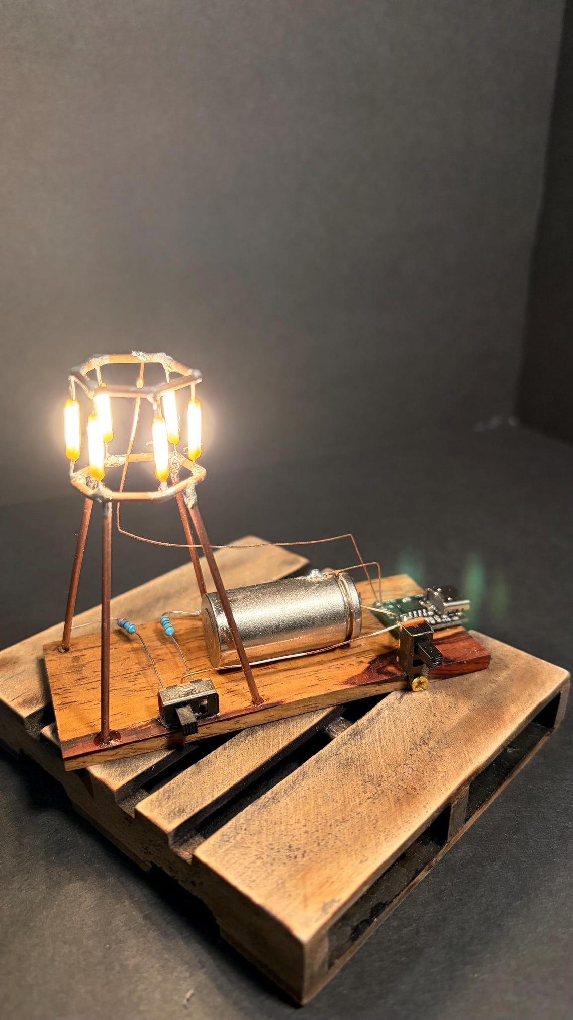 6 LED Mini Tower Desk Light - Etsy