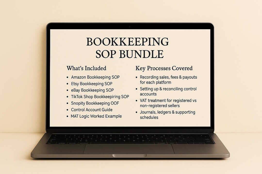 Bookkeeping SOP Mega Pack | Amazon Etsy Ebay Shopify Tiktok Guide ...
