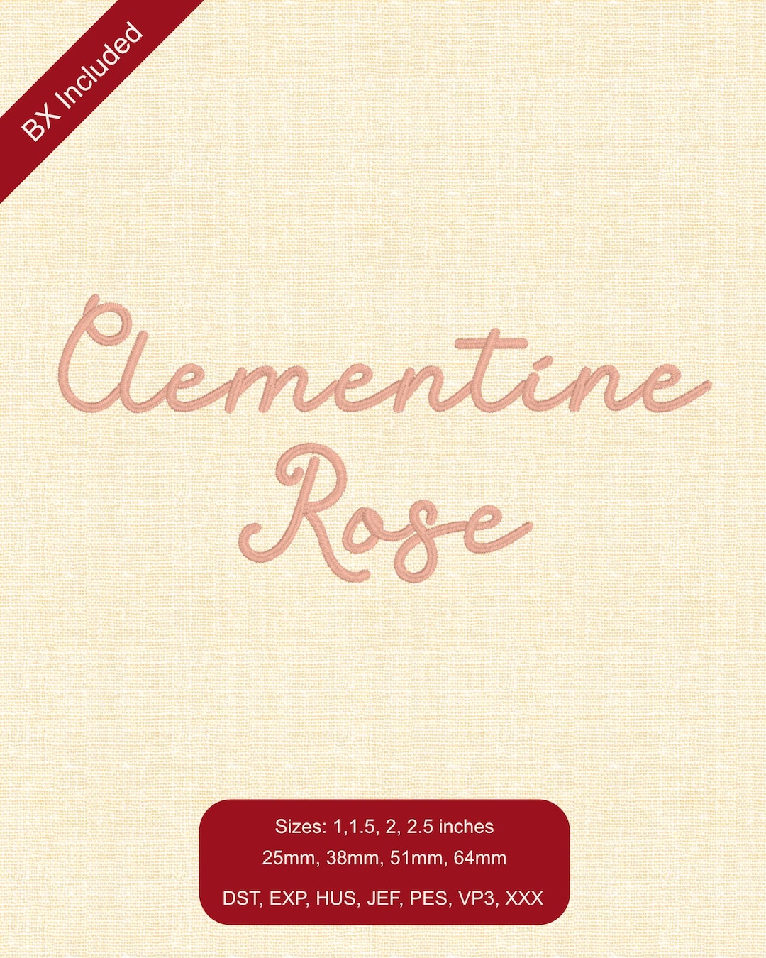Clementine Rose – Soft Romantic Embroidery Font - Etsy