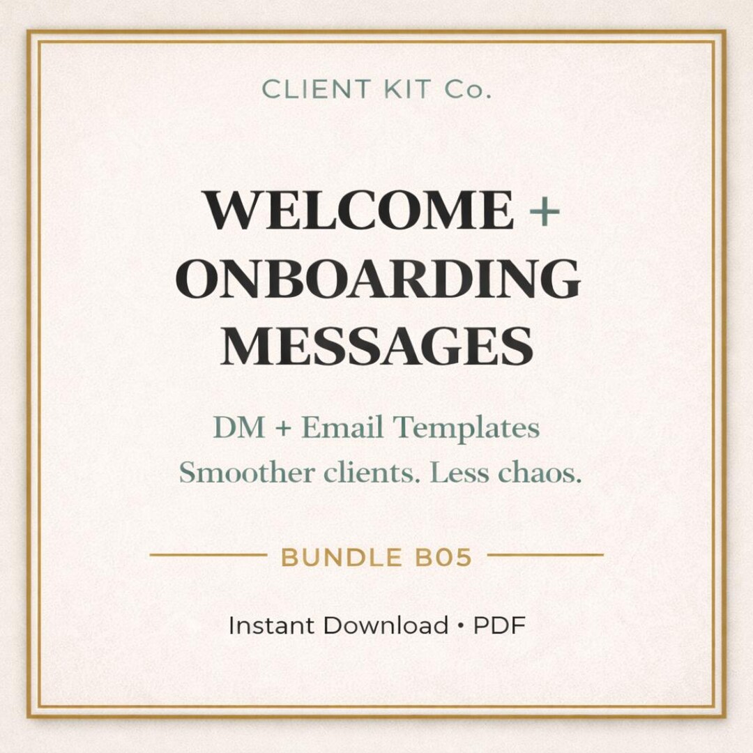 Client Onboarding Welcome Message Templates | Booked Confirmation DM ...