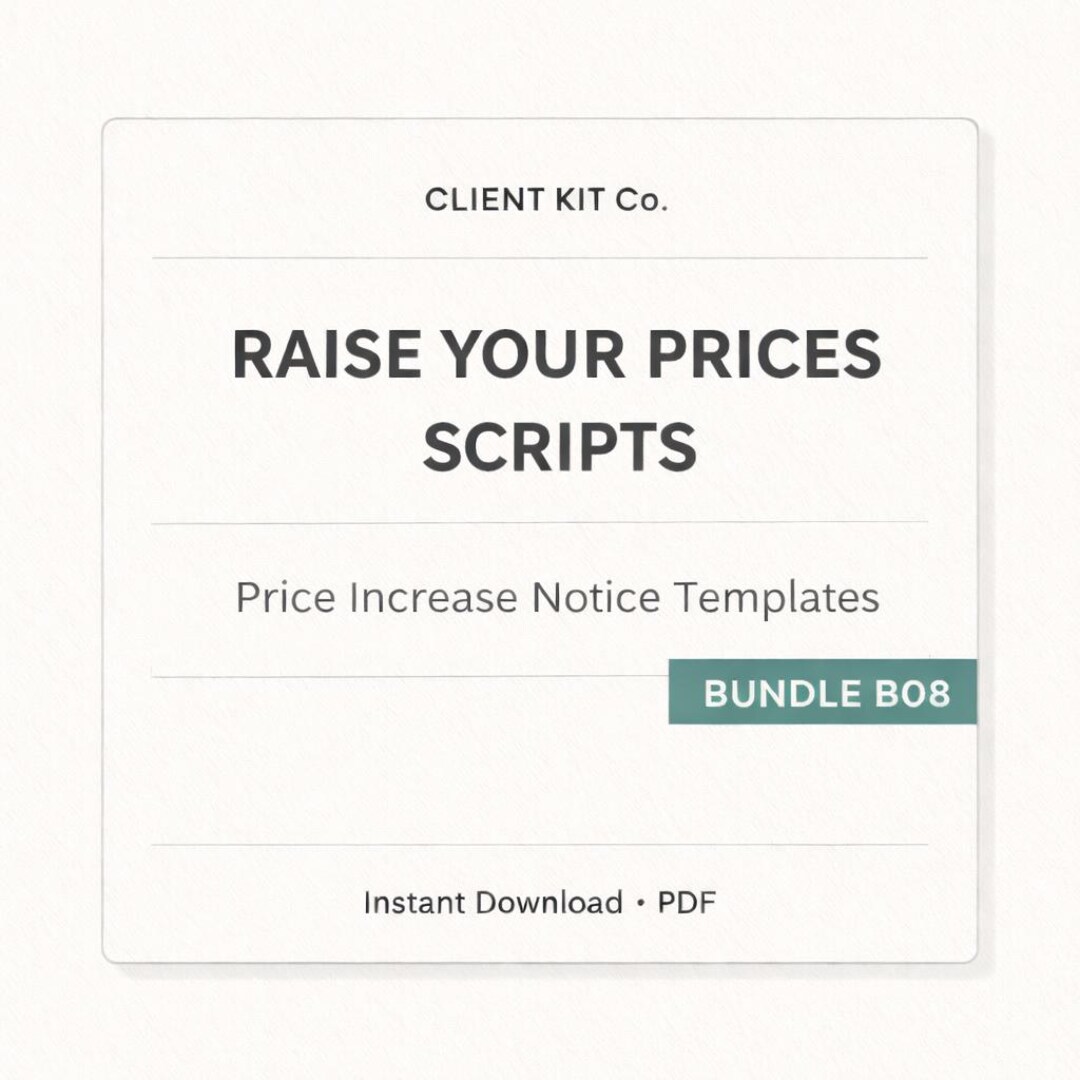 Price Increase Notice Templates | Client Communication Scripts (PDF ...