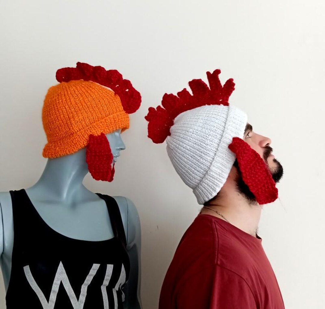 Rooster Hat Animal Costume Hat With Crested for Adult Hat for Him ...