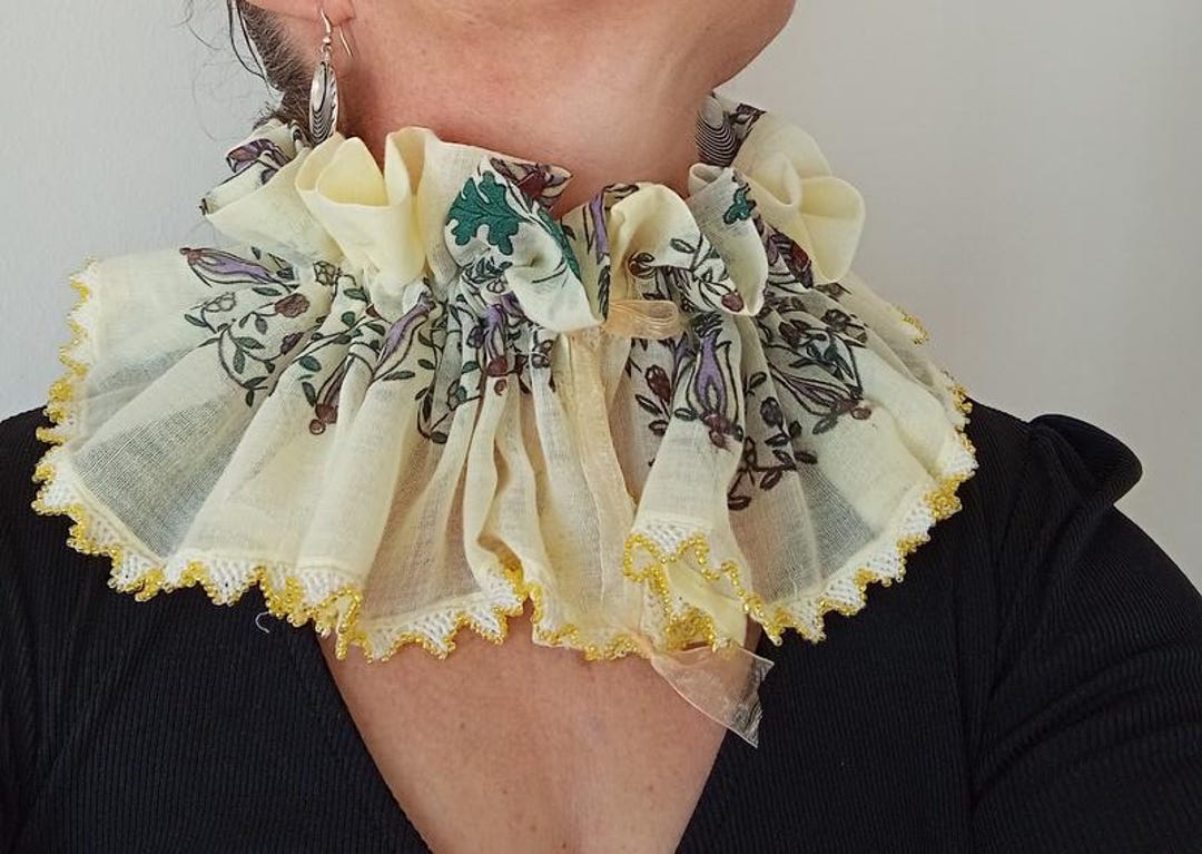 Detachable Ruffle Collar, Victorian Style Cotton Neck Ruff - Etsy