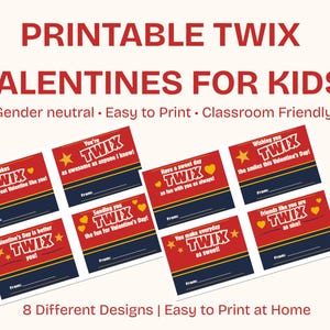 Twix Valentine Printable | Candy Bar Valentines for Kids | Instant ...