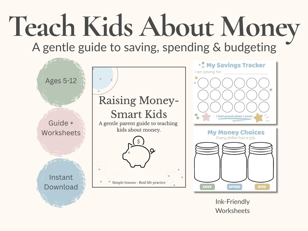 Kids Money Management Printable | Budgeting & Saving Worksheets for ...