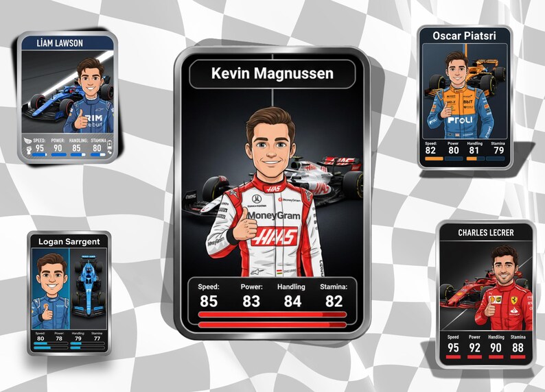 F1 Driver Card Set | Formula 1 Trading Cards (digital Download) - Etsy