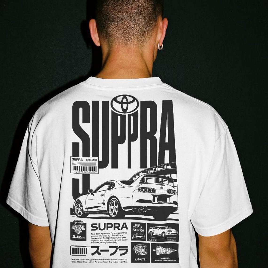 Toyota Supra JDM Car Design SVG PNG | Streetwear Hoodie Graphic | Style ...