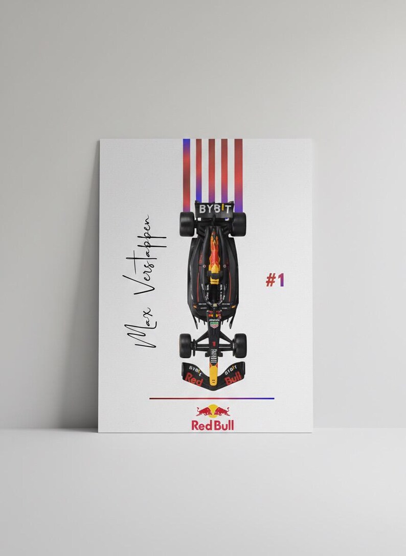 Max Verstappen #1 Ferrari F1 Poster, Formula 1 Wall Art, Minimalist F1 ...