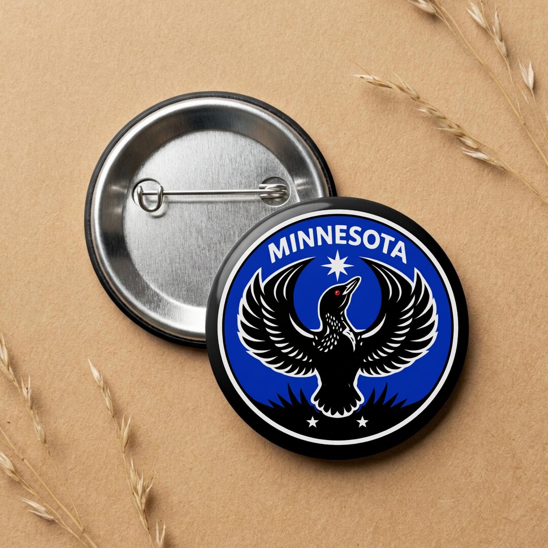 Minnesota Rebel Loon Pin Button, Abolish ICE Protest Pin, Minnesota ...