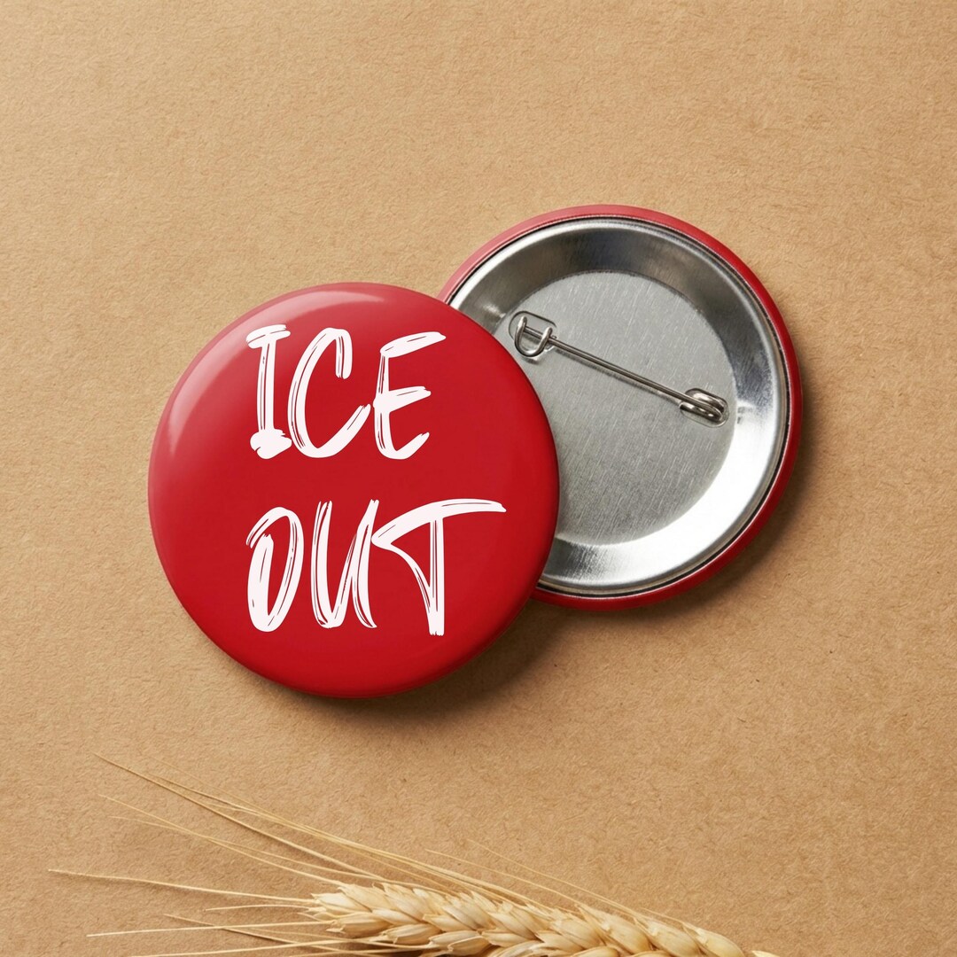 ICE OUT Protest Pin, Anti ICE Personalized Pin, Political Activism Pin ...