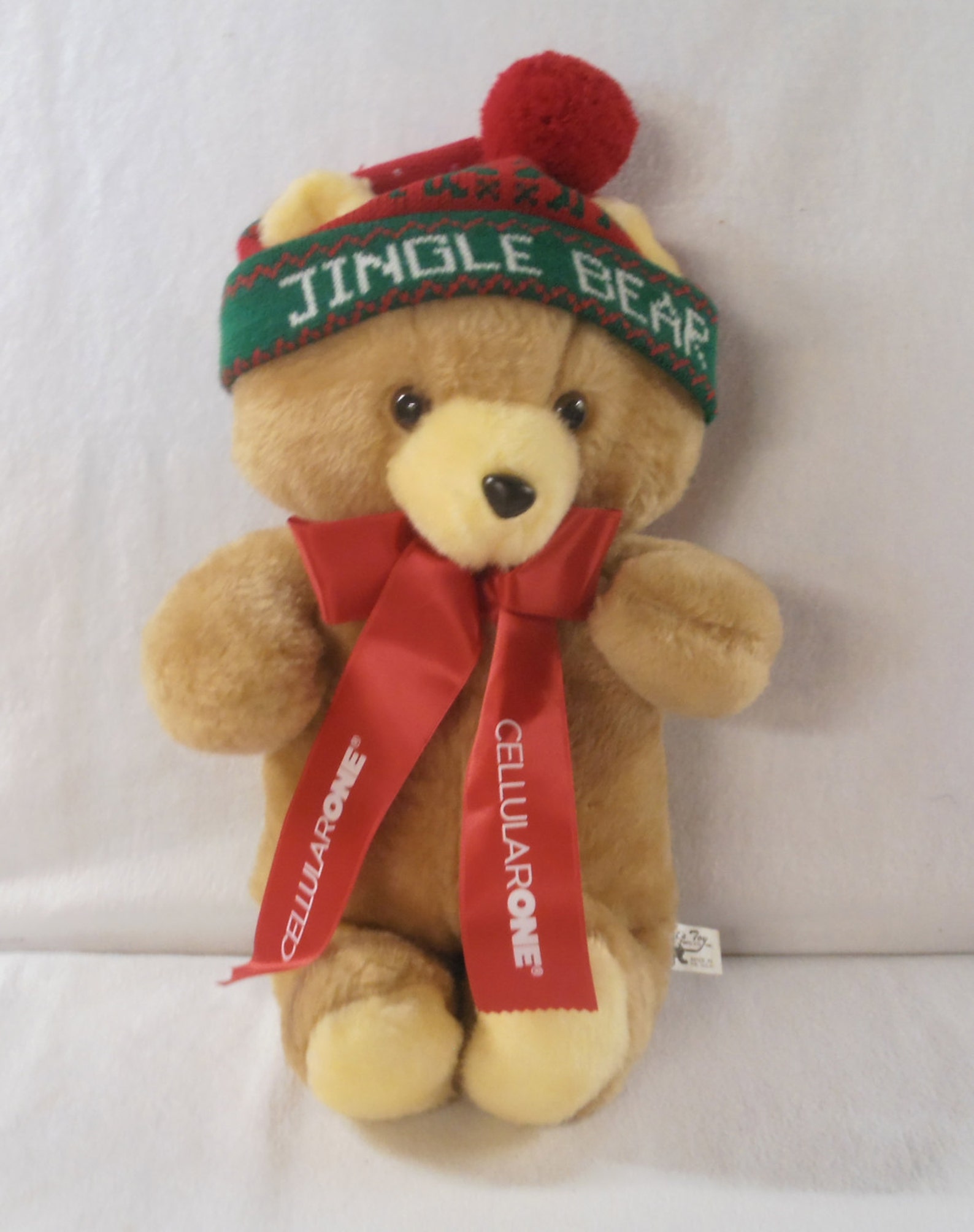 Christmas Teddy Bear Jingle Bear Advertising Cellular One Made in USA ...