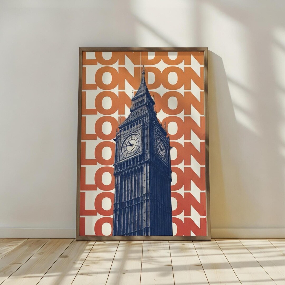London Poster Big Ben Print Travel Wall Art Vintage City Decor United ...