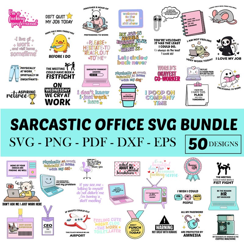 Sticker Set Funny - Etsy UK